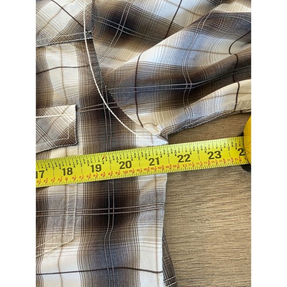 Rafter C | Shirts | Rafter C Cowboy Mens S Pearl Snap Beige Plaid Long ...